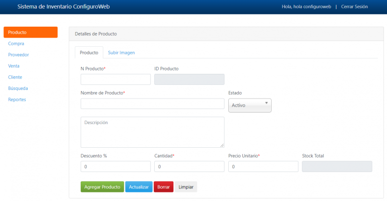 Sistema de Inventario ConfiguroWeb - ConfiguroWeb
